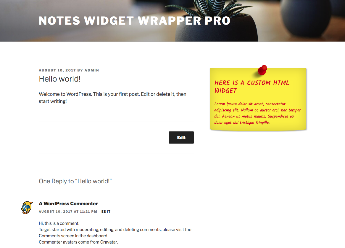 Notes Widget Wrapper PRO – Web Rockstar